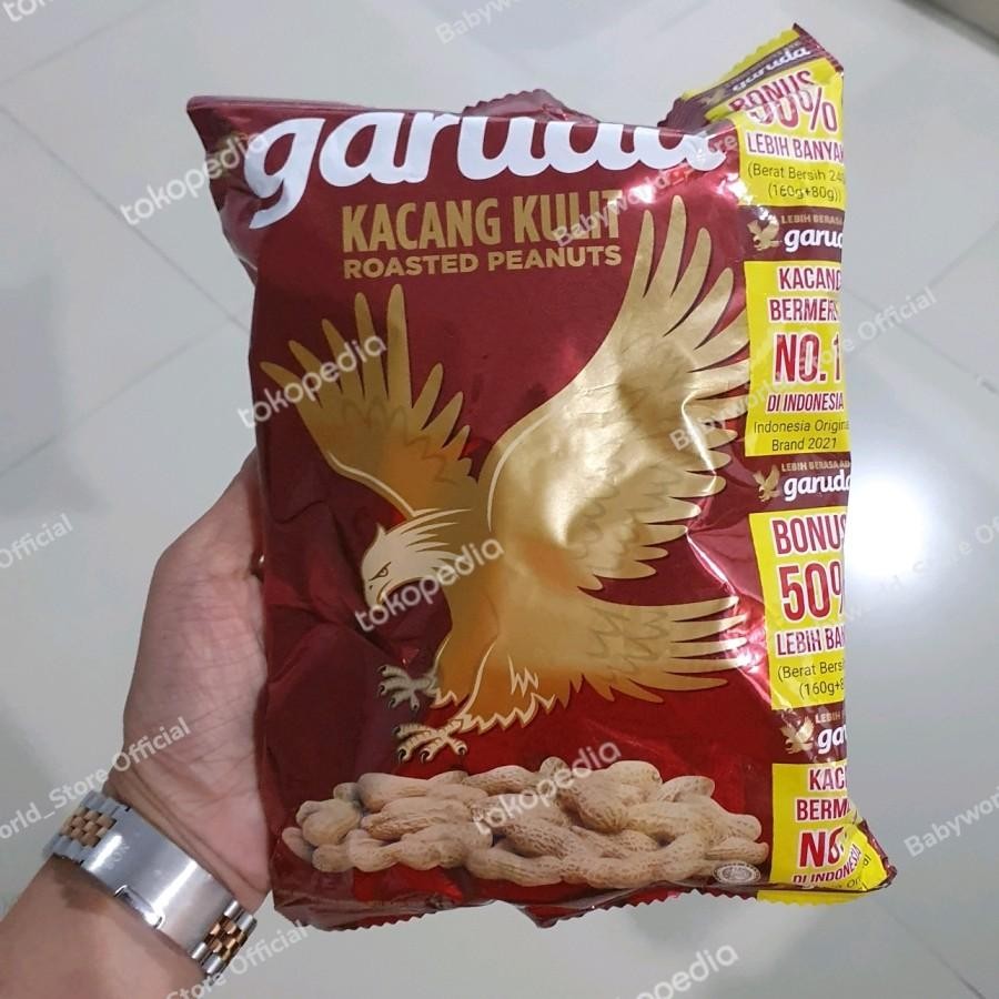 Jual Garuda Kacang Kulit Roasted Peanut 200gr / 370gr / 750gr | Shopee ...
