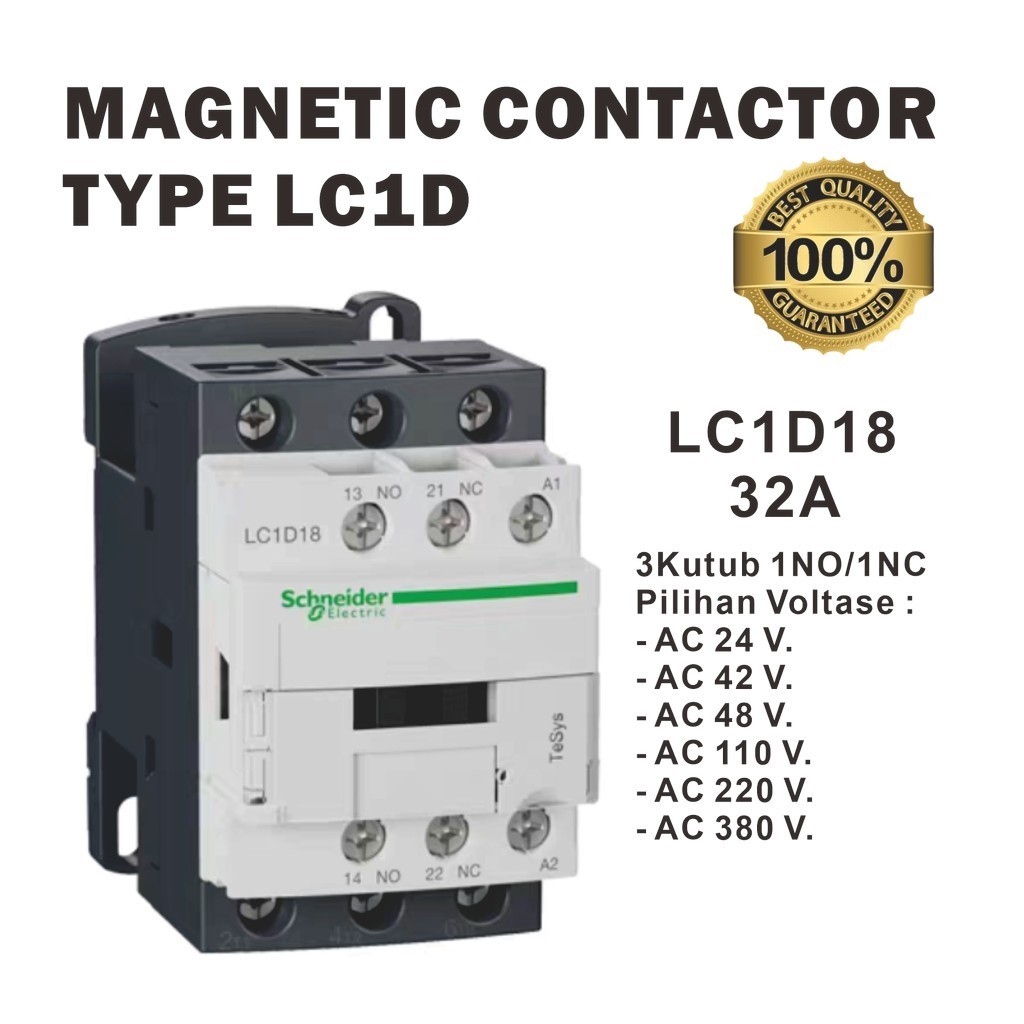 Jual KONTAKTOR CONTACTOR LC1D18M7 | Shopee Indonesia