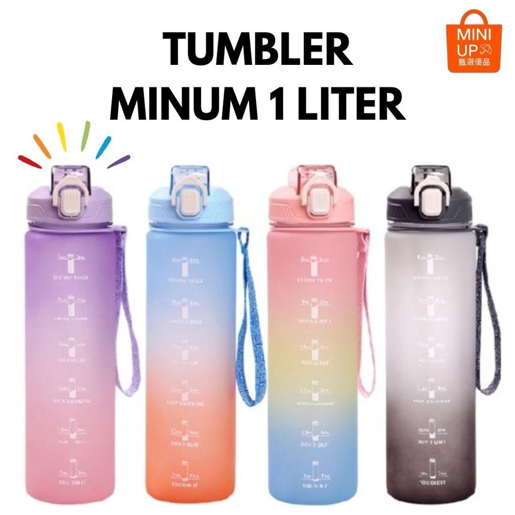 Jual Tumblr Botol Minum Ukuran 1 liter Dengan Tutup Flip Tumblr Minum ...