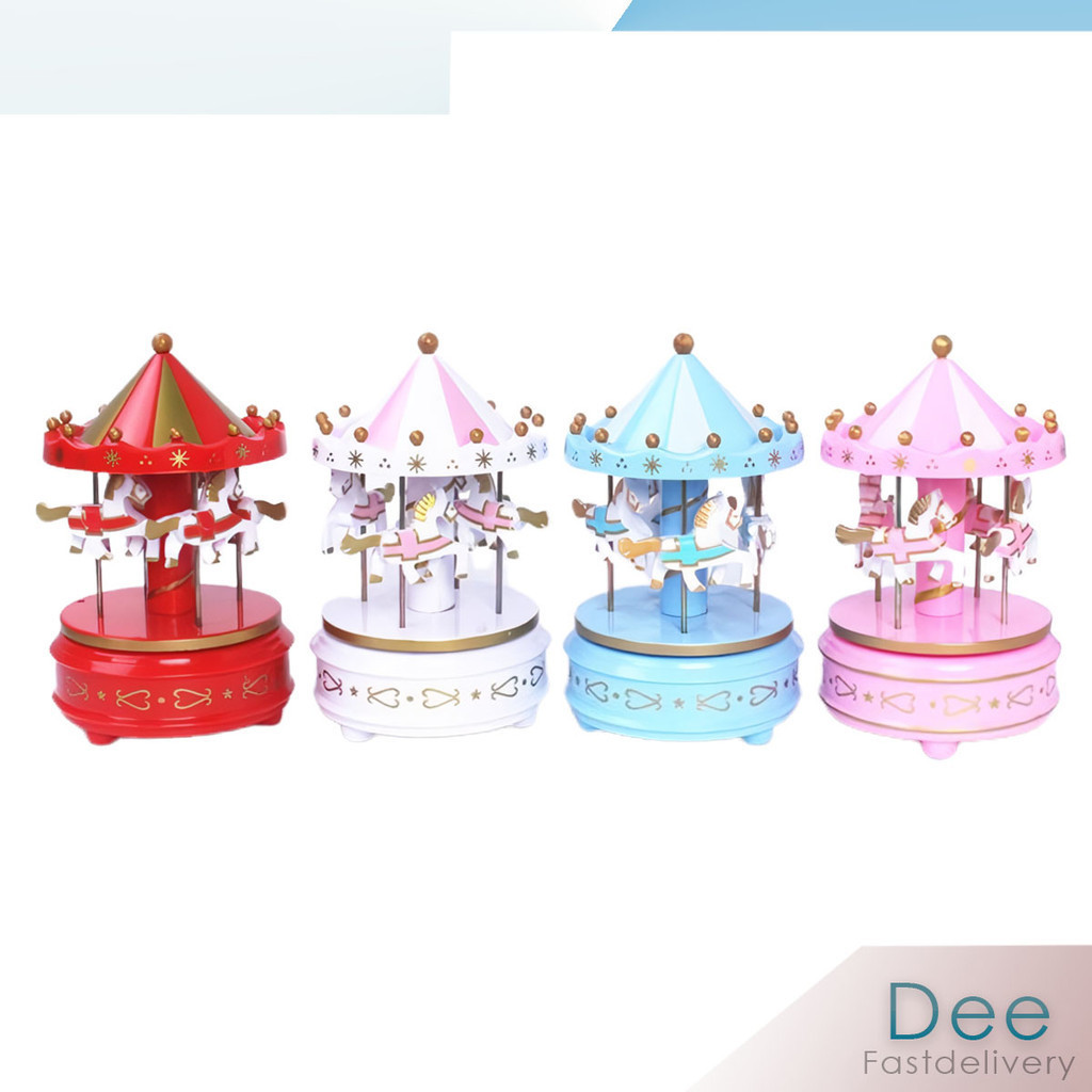 Jual Merry Go Round Musical Box Carousel Mekanikal With Light | Shopee Indonesia