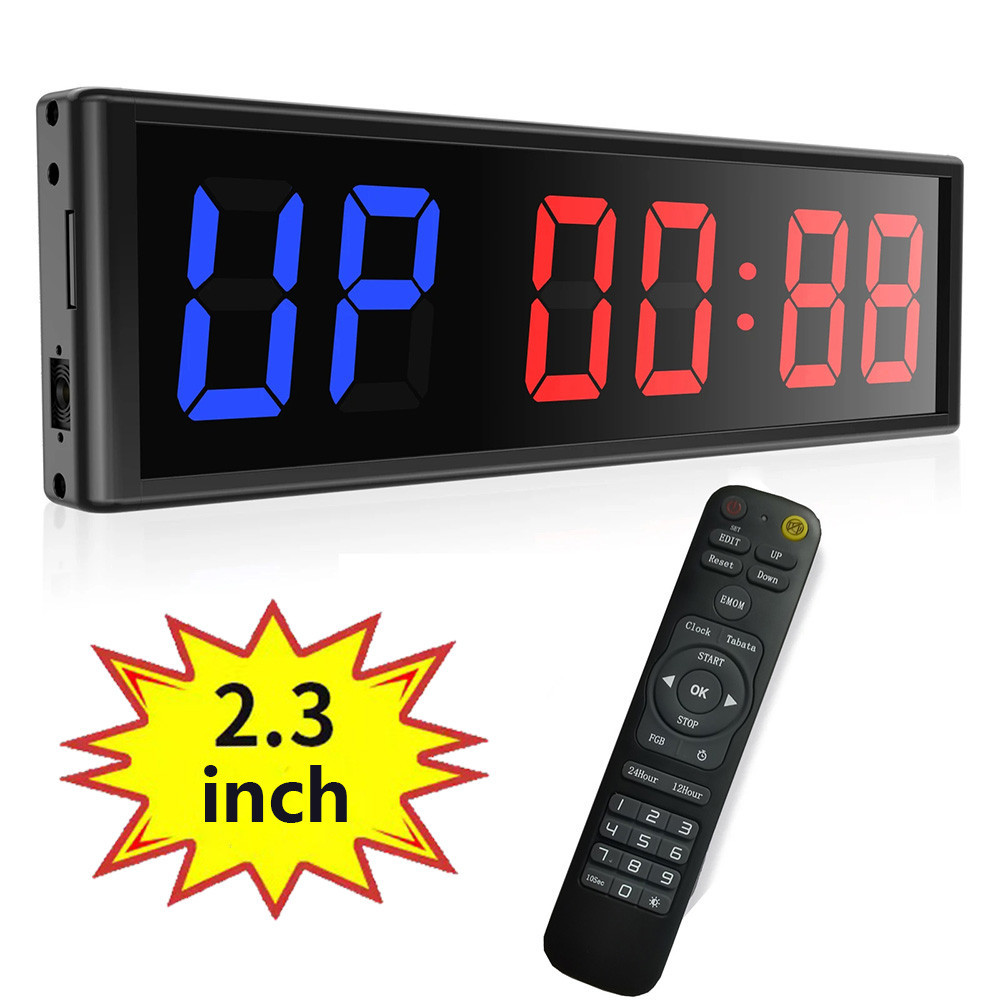 Jual 2.3" Programmable LED Interval Timer Countdown Clock Stopwatch With Remote control Digital ...