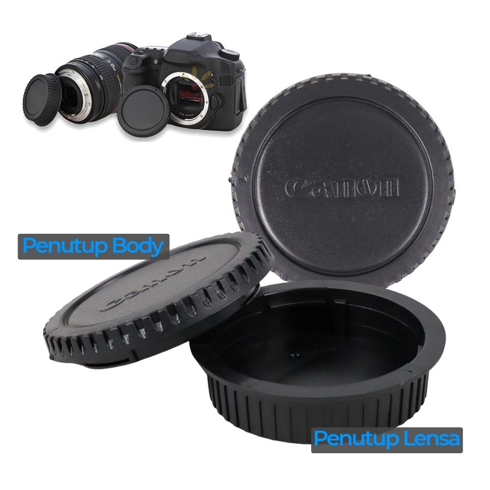 Jual Sepasang Tutup Body dan Lensa DSLR Canon Front Cover & Rear Lens ...