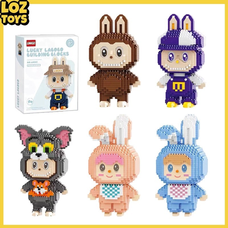 Jual DF34VC LOZTOYS Puzzle Block Brick Labubu DIY Mainan Blok Susun ...