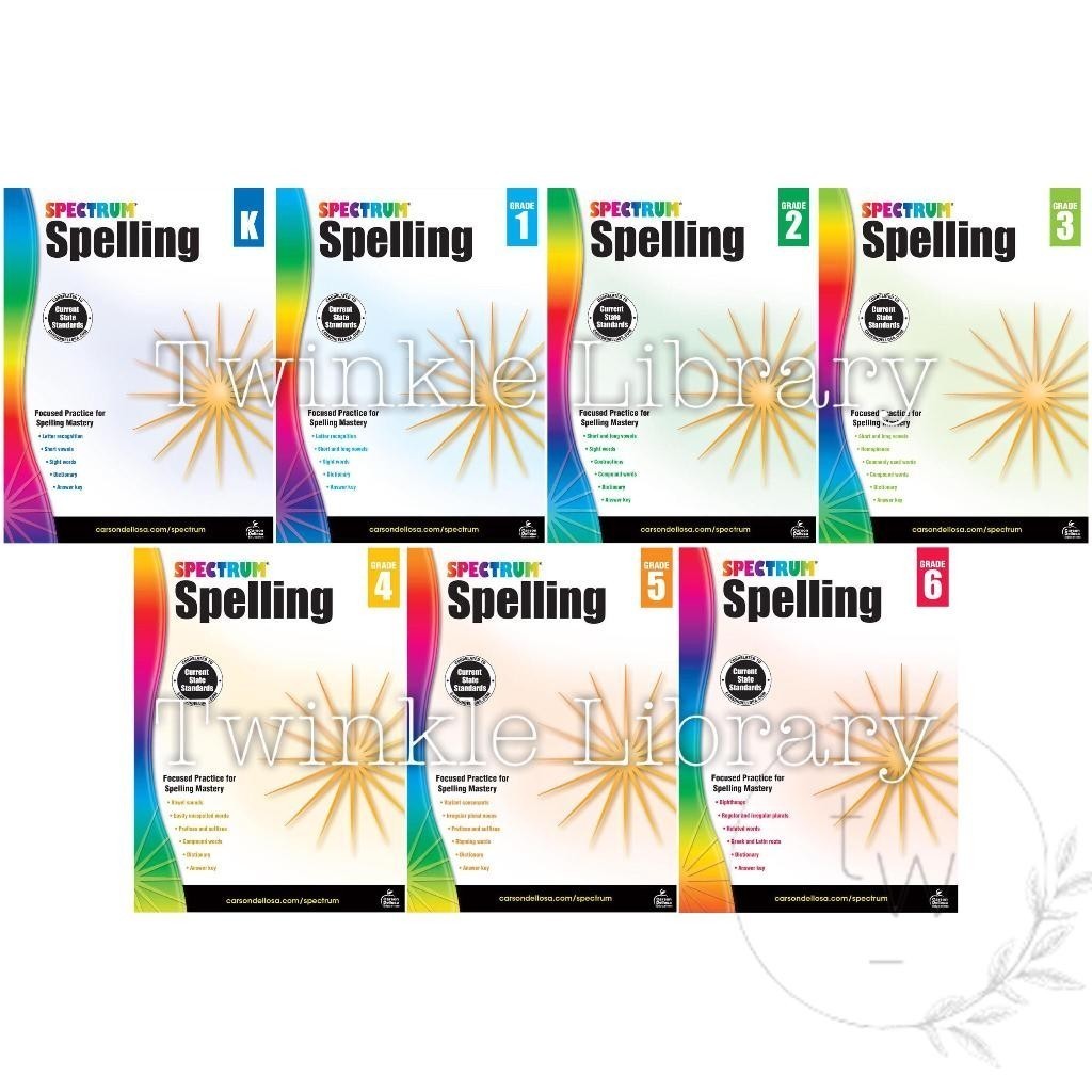 Jual BUKU CETAK Spectrum Spelling Grade 1 2 3 4 5 6 | TK SD | Shopee ...