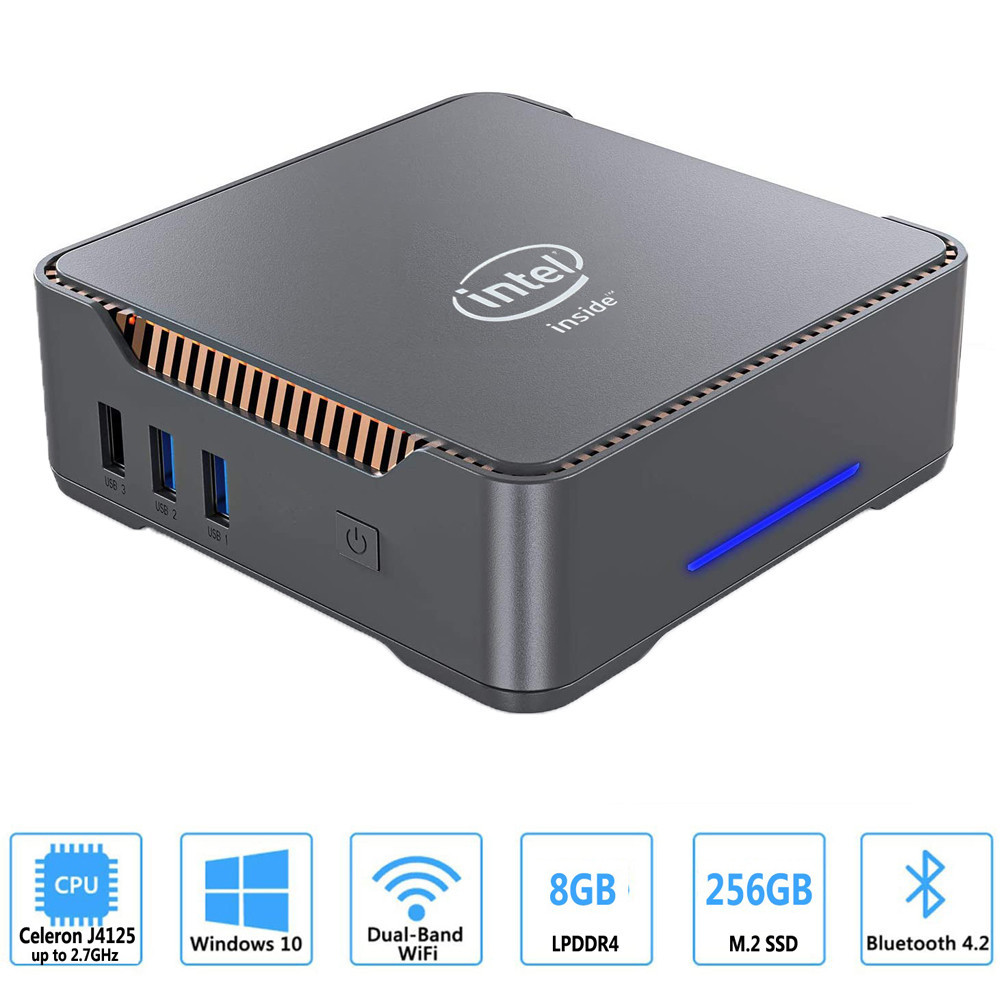 Jual GK3V Mini PC Intel celeron J4125 Quad core 8GB RAM 128GB/256GB Windows 10 dual WIFI, 4K ...