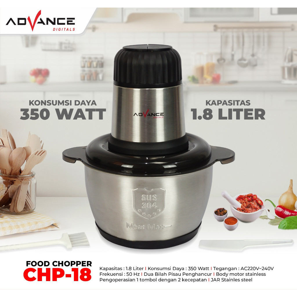 Jual FOOD CHOOPER PENGGILING CHP18 ADVANCE KAPASITAS 1,8L | Shopee Indonesia