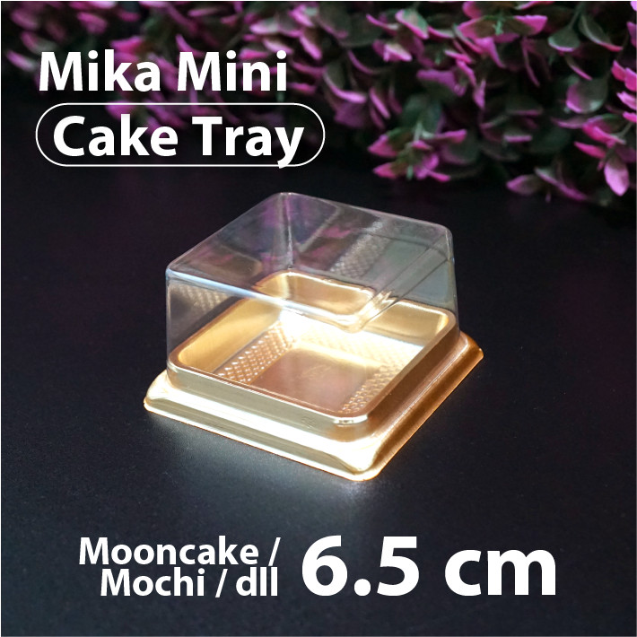 Jual Mika Cake Tray Mini 6.5cm - Mooncake Mochi Daifuku Cake Pia - Gold ...