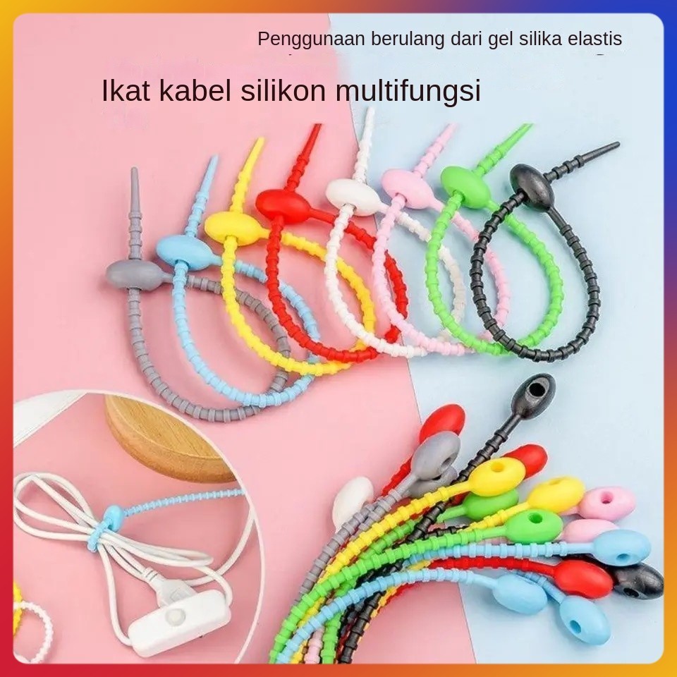 Jual Pengikat kabel headset serbaguna 22cm / Cable management | Shopee ...