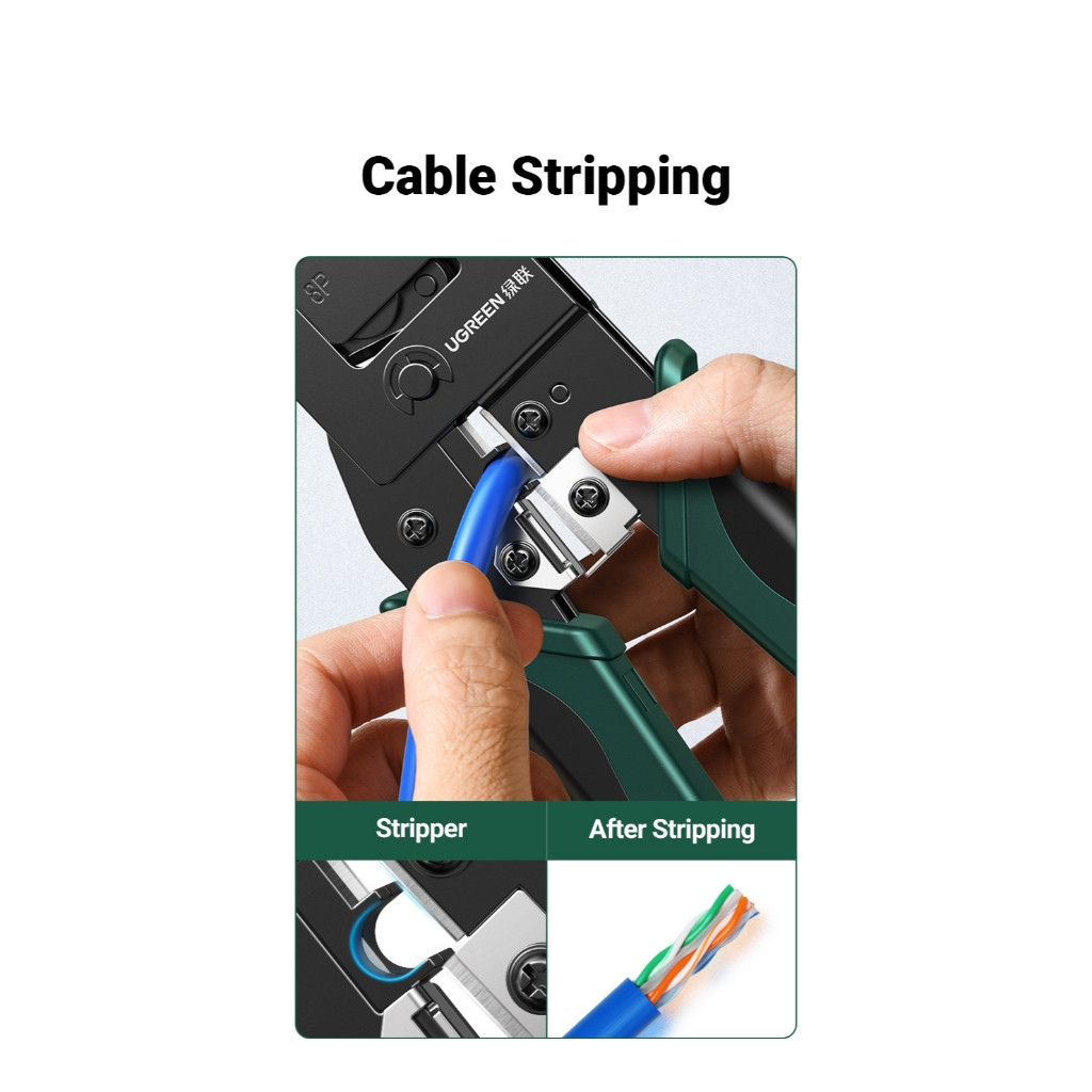 Jual RF54ZA UGREEN Tang Crimping Tool RJ45 RJ11 Lan Network Cable 6P 8P Alat Pemotong Kabel ...