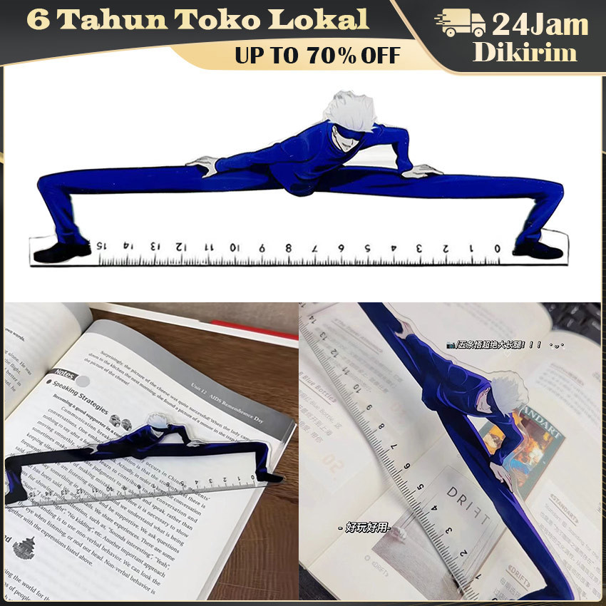 Jual 15Cm Jujutsu Kaisen Student Straight Ruler Gojo and Geto Japanese ...