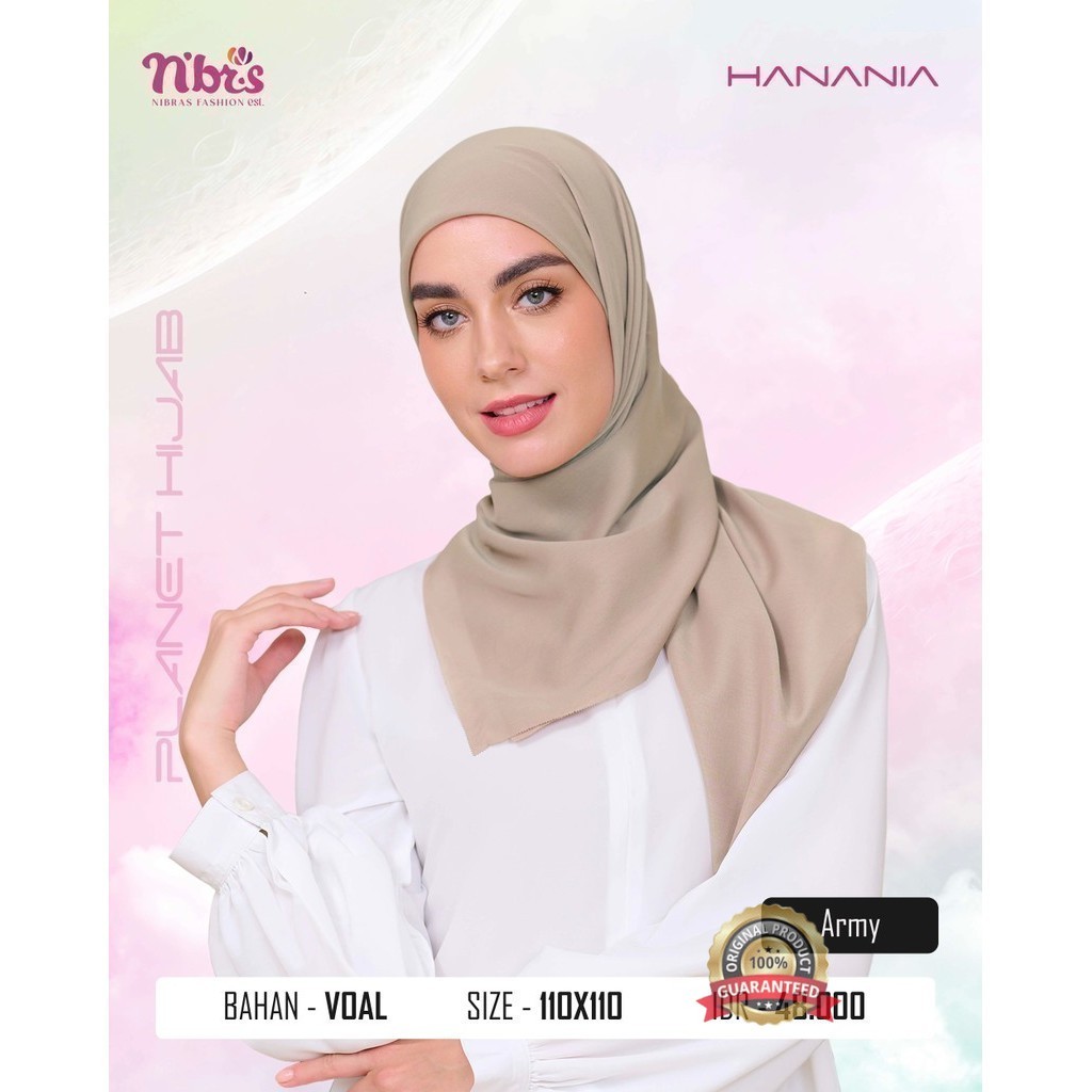 Jual Azzifa Store- Hijab Wanita Dewasa Hanania Square by Nibras | Shopee Indonesia