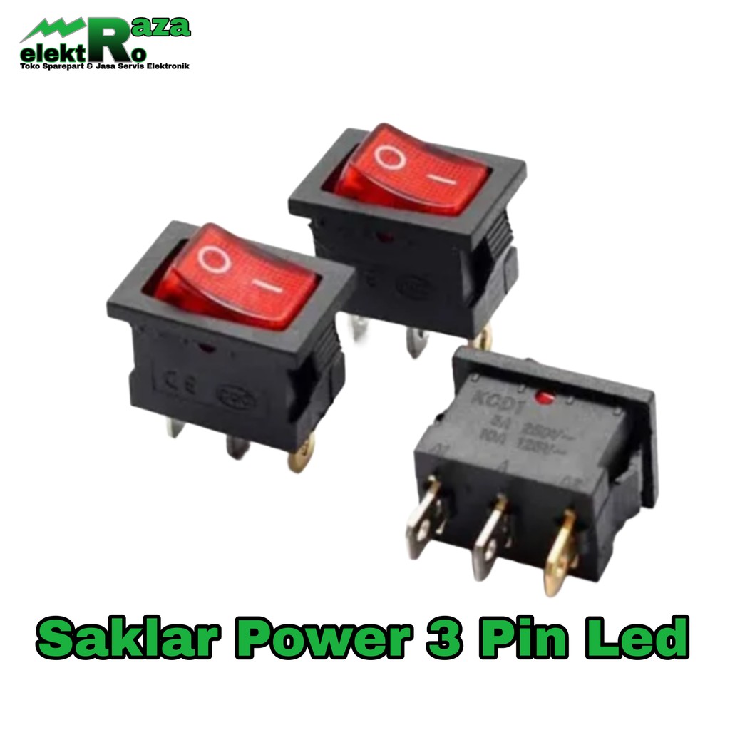 Jual Saklar Power Switch Tombol ON OFF Mini Roker Rocker Besar 3 Pin ...