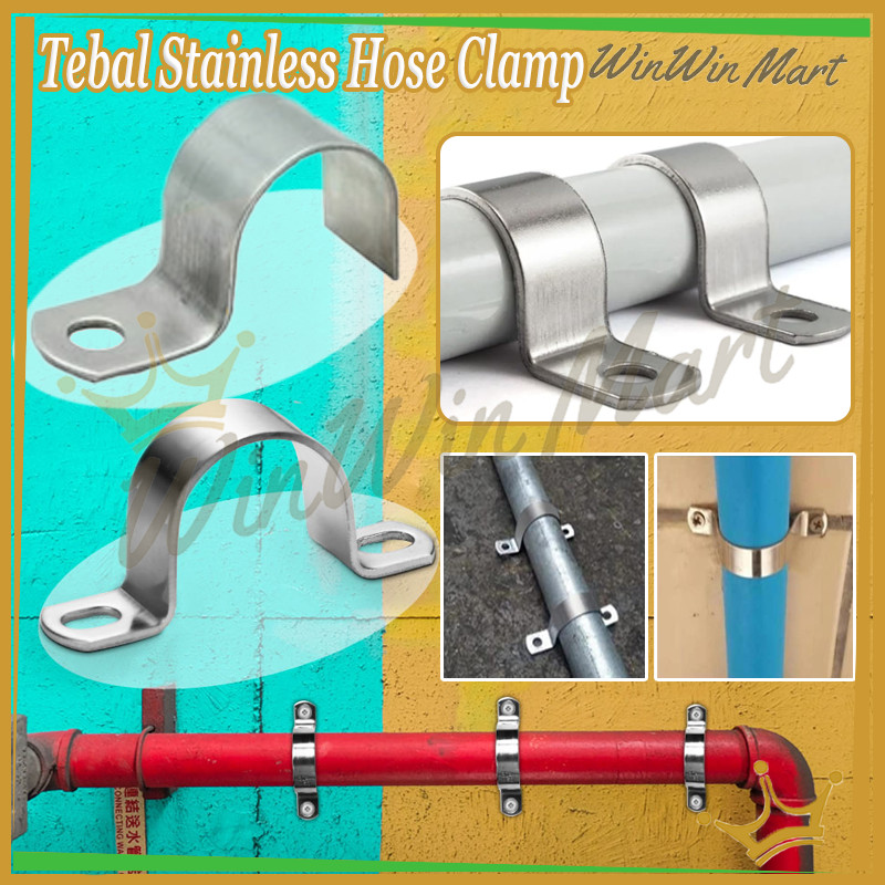 Jual Klem Pipa Besi/Tebal Stainless Hose Clamp/Klem Paralon Plat Besi ...