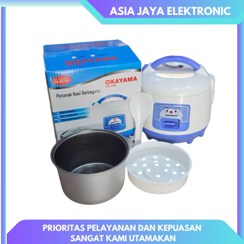 Jual Rice Cooker Mini Okayama 1 Liter Penanak Nasi Magicom 3 in 1 OK ...