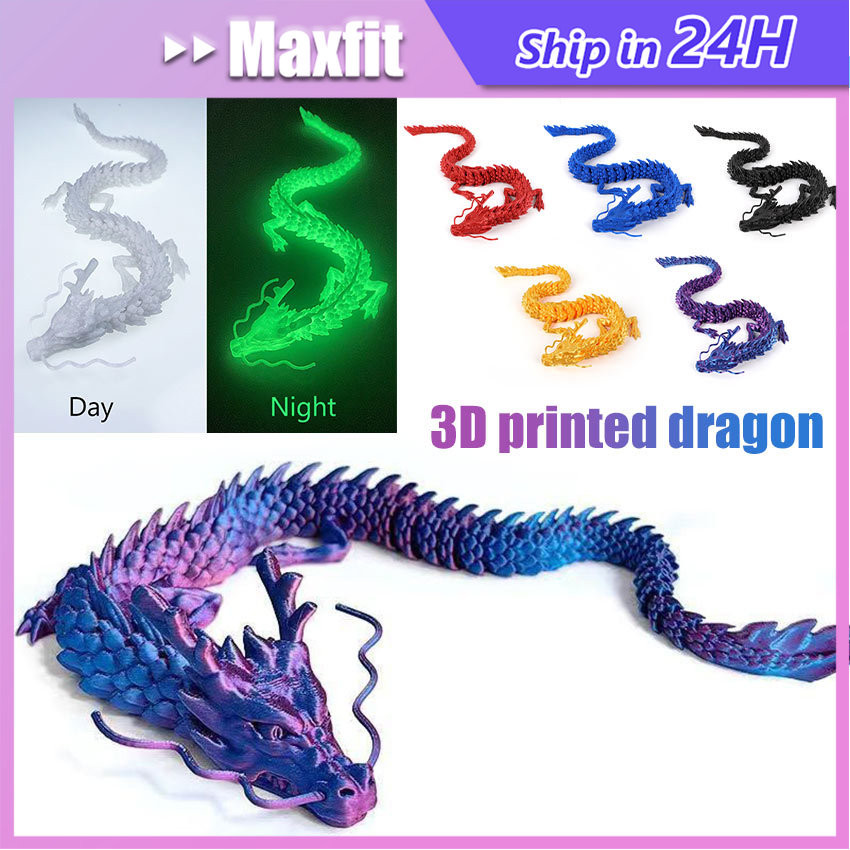 Jual 3D Articulated Dragon Toy Action Figure Naga Dragon Cina Flexibel ...