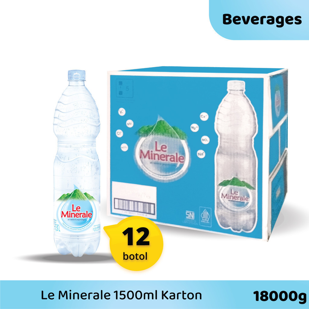 Jual LE MINERALE Master Box [1500 ml / 12 Botol] | Shopee Indonesia
