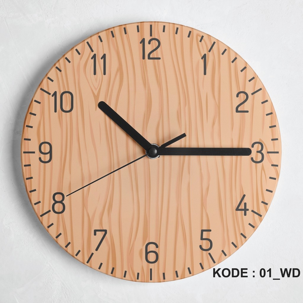 Jual Menata Rumah - Jam Dinding Aesthetic Walldecor Motif Wood 01 ...