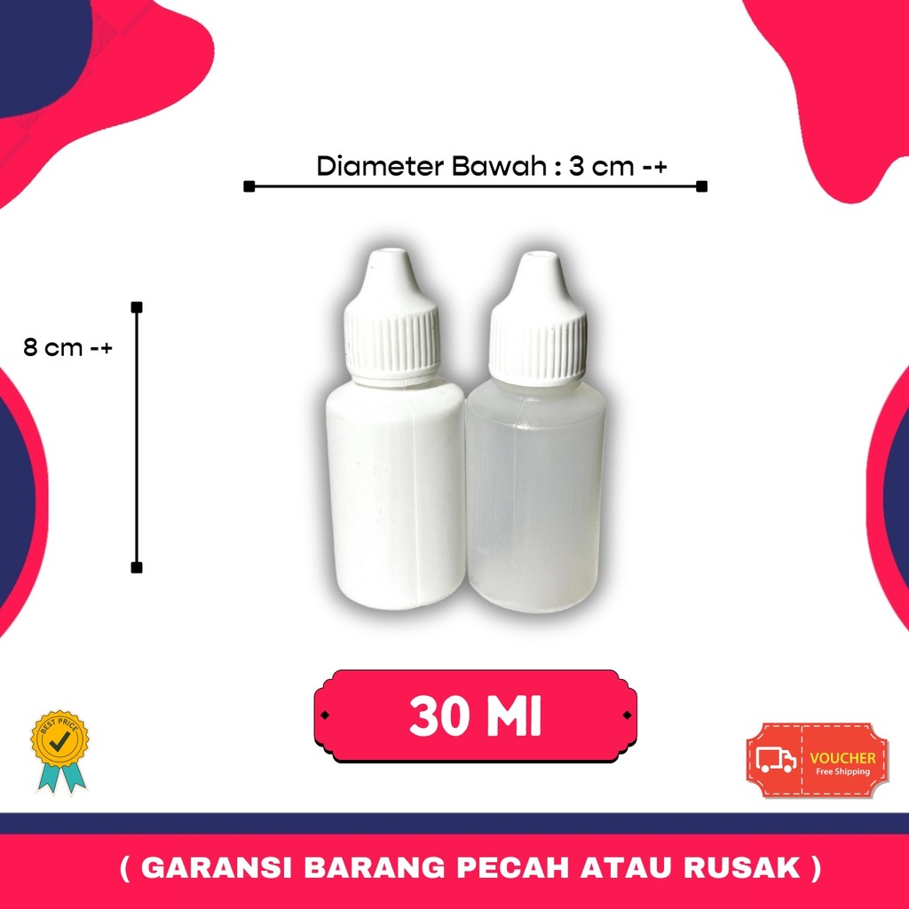 Jual Botol Tetes Mata Non Segel 30ml | Botol Plastik Ldpe 30ml | Botol ...