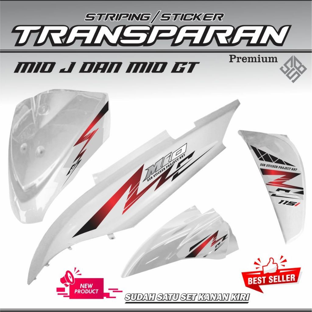 Jual STIKER BENING TRANSPARAN YAMAHA MIO GT/J STICKER VARIASI MOTIF ...