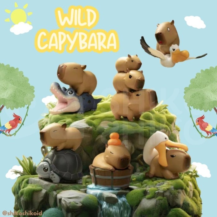 Jual FGCcpy Figure Chibi Kapibara Capy Capybara Funny Pose dengan Hewan ...