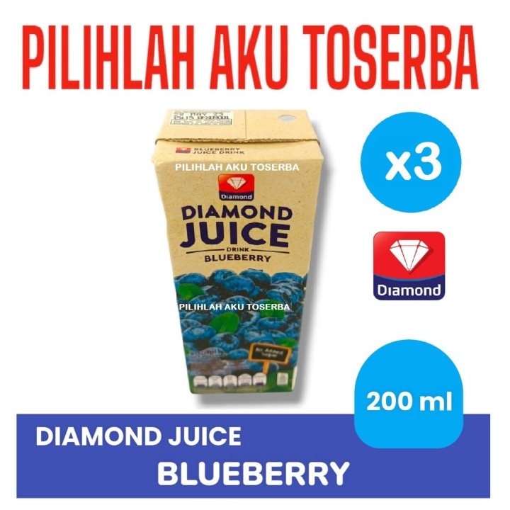 Jual DIAMOND JUICE BLUEBERRY Jus Blueberry 200 ml - ( HARGA 3 pcs ...