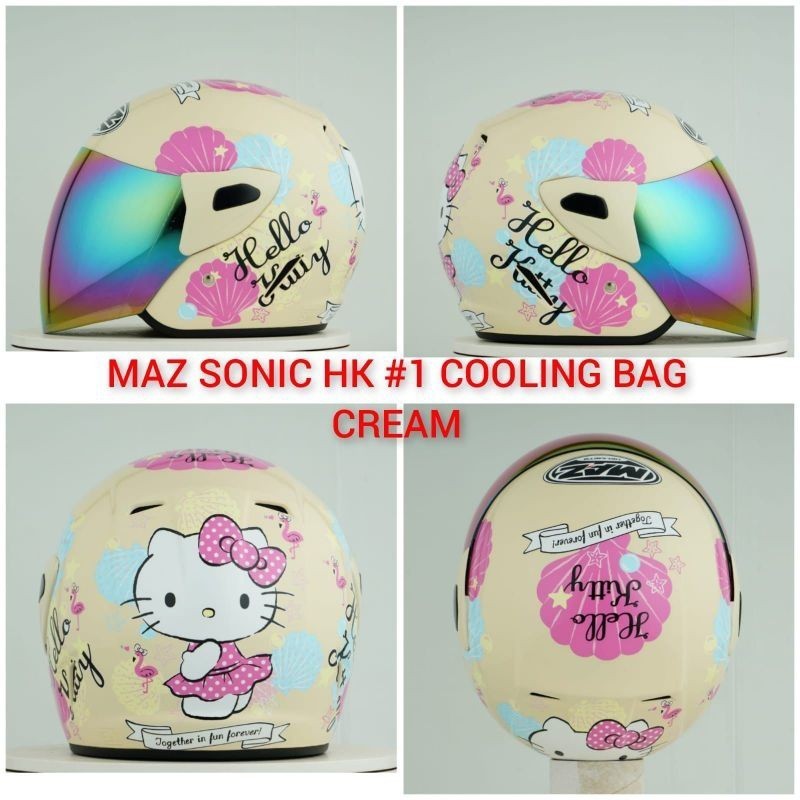 Jual Helm Maz Sonic Hello Kitty SERI#1 CREAM Original 100% Sni Dewasa ...