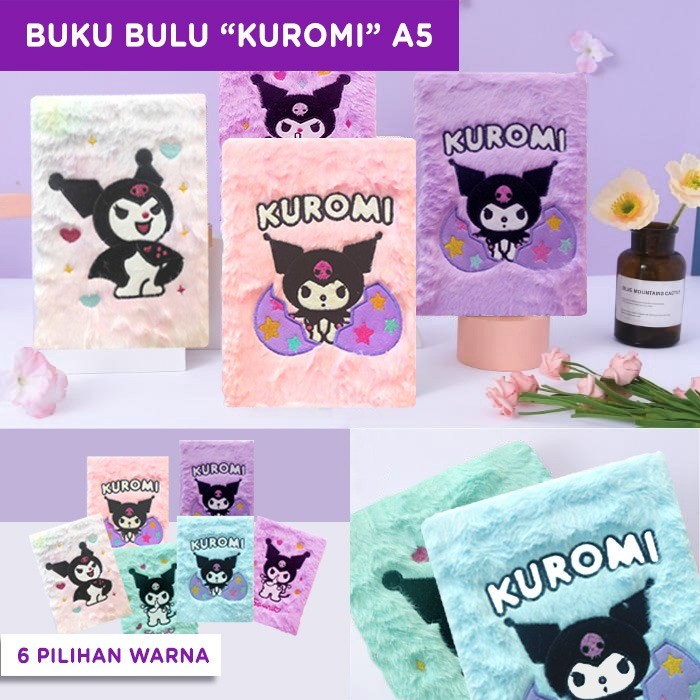Jual Notebook Buku Bulu Sanrio Kuromi Buku Diary Jurnal Bulu A5 - NBU ...