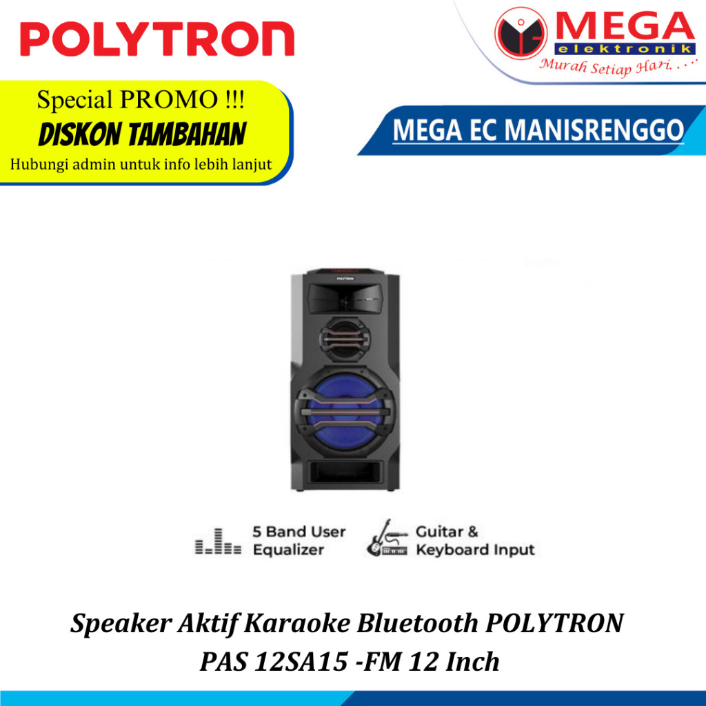 Jual Speaker Aktif Karaoke Bluetooth POLYTRON PAS 12SA15 -FM 12 Inch | Shopee Indonesia