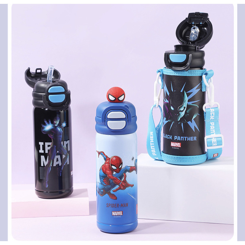 Jual Botol Stainless 316 Anak Sedot Teguk 500ML Karakter Spiderman ...