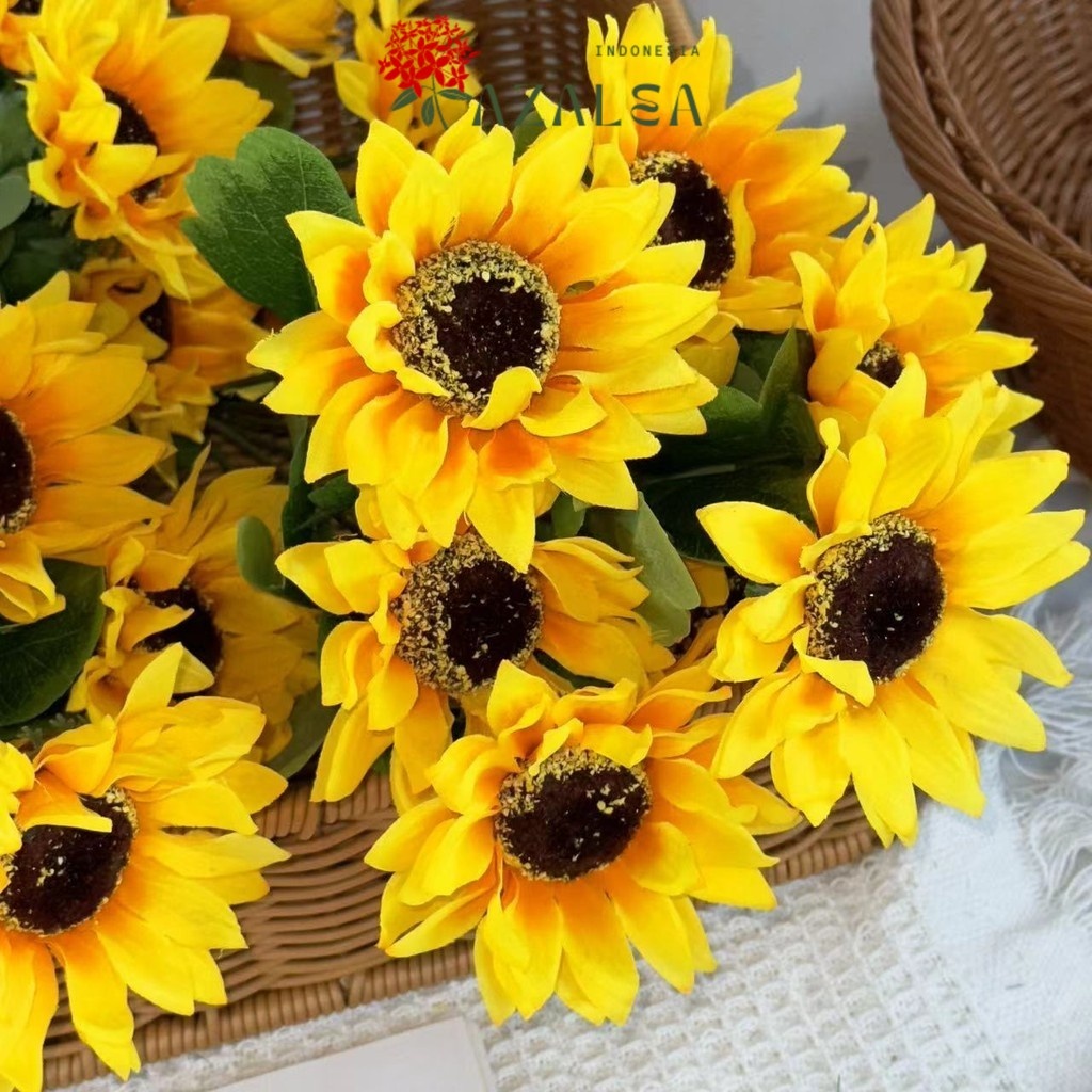 Jual AZALEA - Bouquet bunga SUNFLOWER 7cbg Diameter 9cm Matahari ...