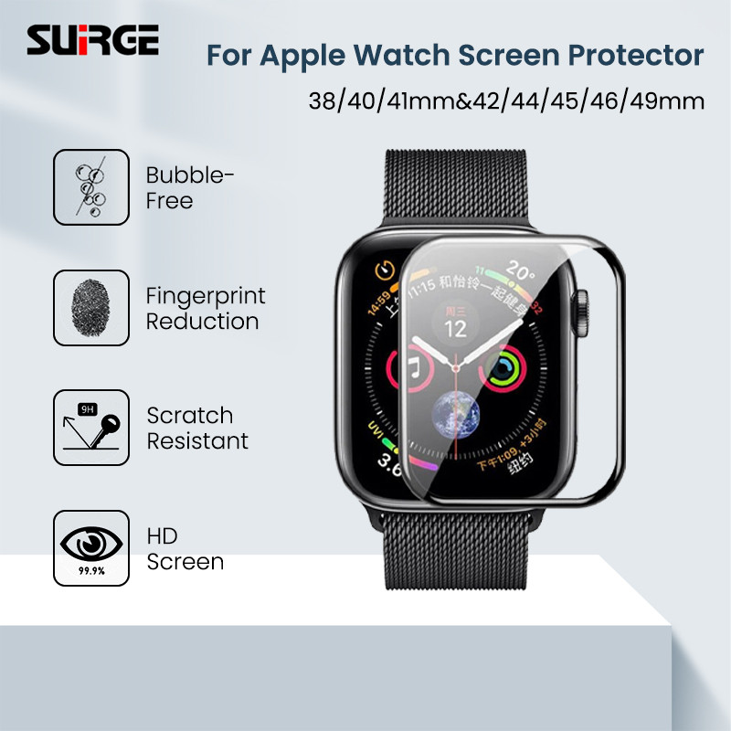 Jual SUIRGE iWatch Anti Gores 3D Film Apple Watch Full Covered Screen ...