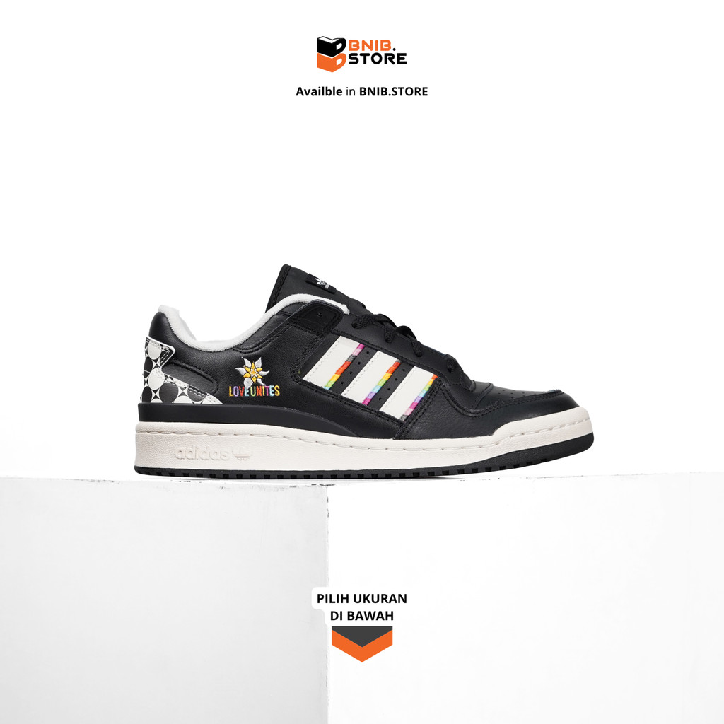 Jual Sepatu Sneaker Adidas Pride RM Forum Low Black White [ID7491 ...