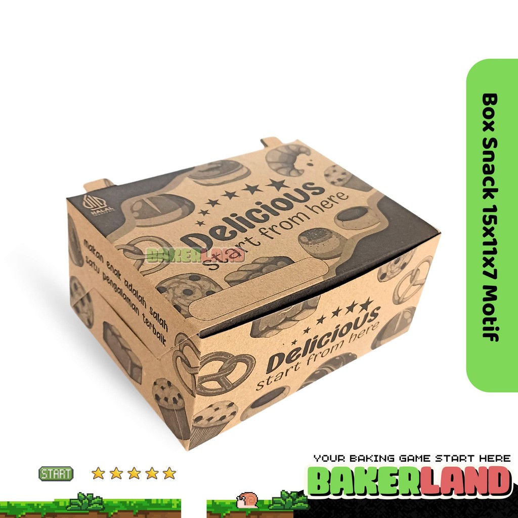 Jual Dus Snack Motif / Dus Box Fried chicken / Dus Kue / Dus cemilan ...