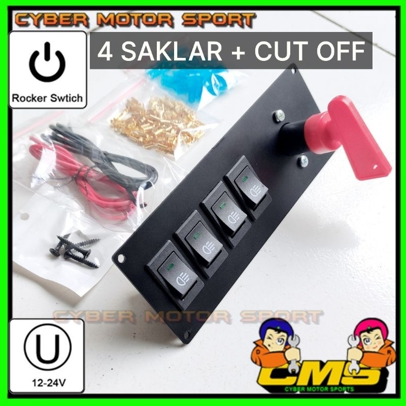 Jual Cut off saklar mobil 12v 24v universal. saklar panel dashboard ...