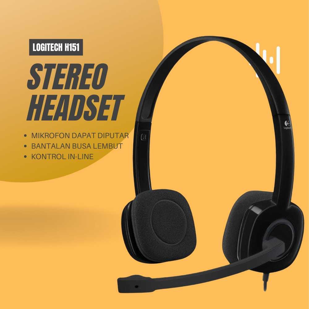 Jual Logitech Stereo Headset - H151 - AH | Shopee Indonesia