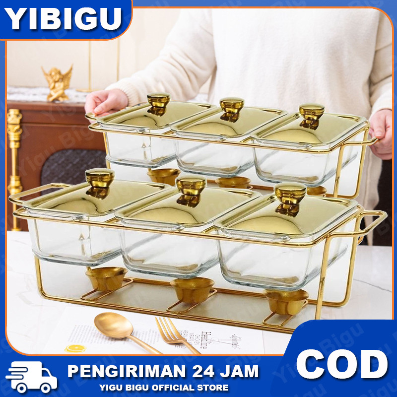 Jual COD Prasmanan Marmer 3 Grid /Prasmanan Transparan 3in1 /Tempat ...