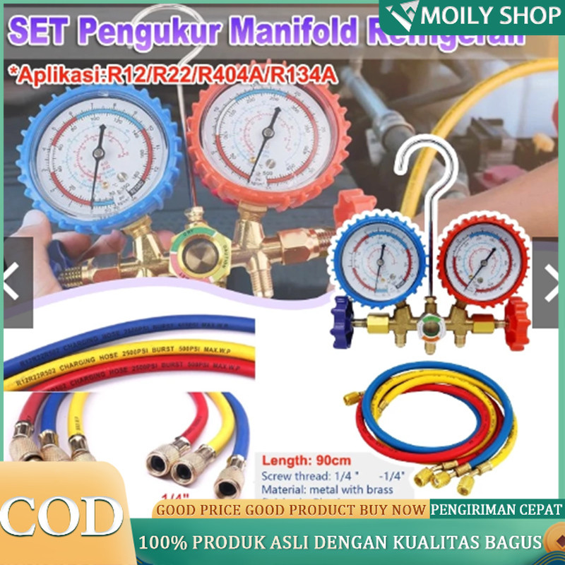 Jual Paket komplit isi AC mobil R134a double manifold/Paket lengkap isi ...