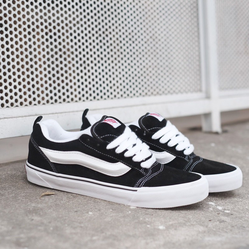 Jual Vans Knu Skool Original 100% Black White/Hitam Putih - Vans ...