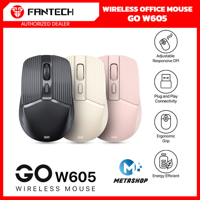 Jual FANTECH GO W605 Mouse Wireless Office 2.4Ghz 1600DPI | Shopee Indonesia