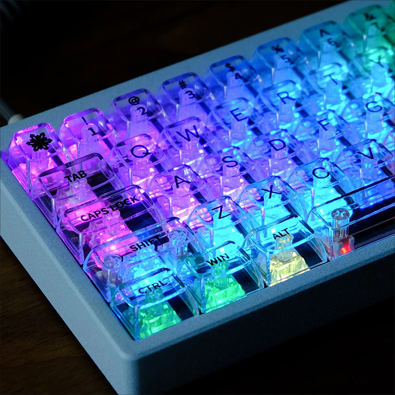 Jual Iceberg Crystal Transparent Backlit RGB Keycaps For Mechanical ...