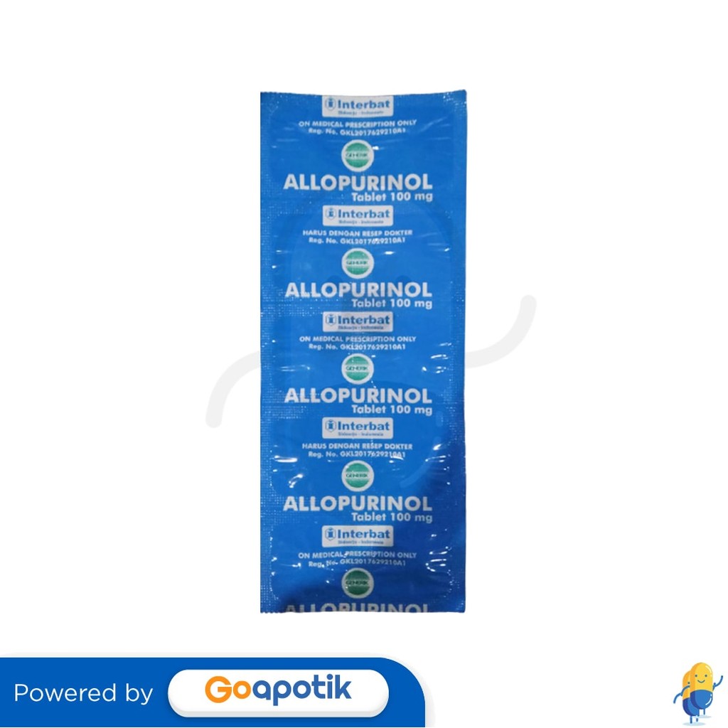 Jual Allopurinol Interbat 100 Mg Strip 10 Tablet | Shopee Indonesia