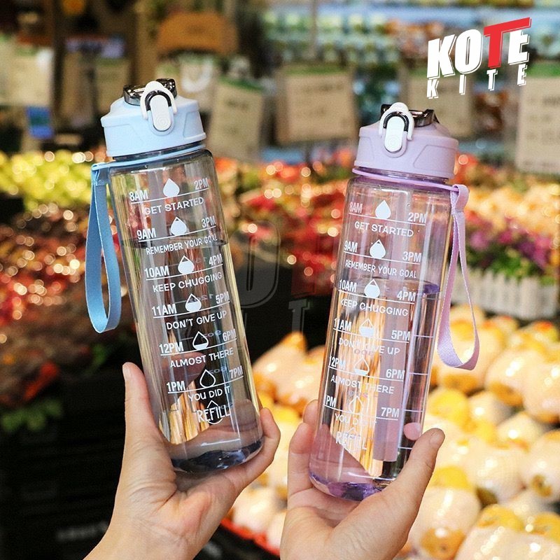 Jual Botol Minum 1 Liter Viral Gradasi Anak 1Liter My Bottle Murah ...