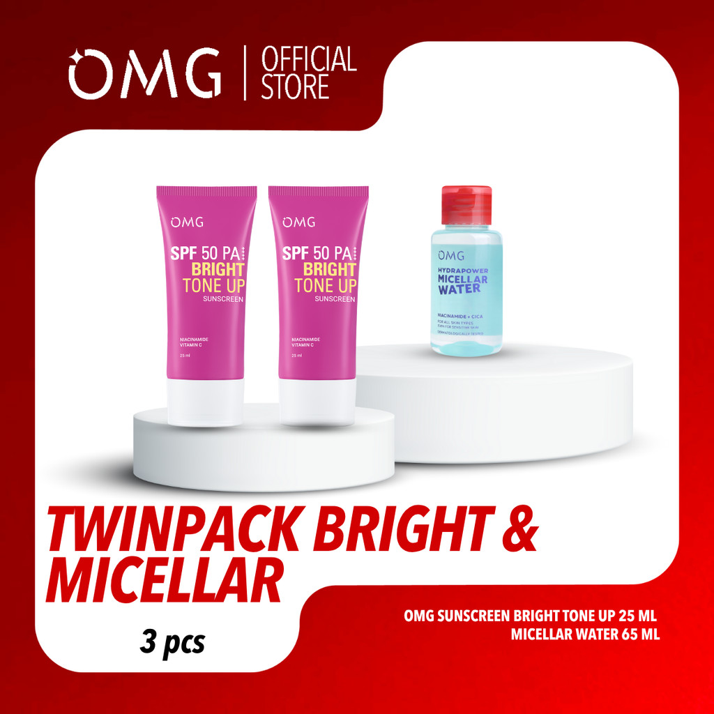 Jual [LEBIH MURAH!] OMG Oh My Glow 3in1 Bright & Acne Kit - Paket Tone ...
