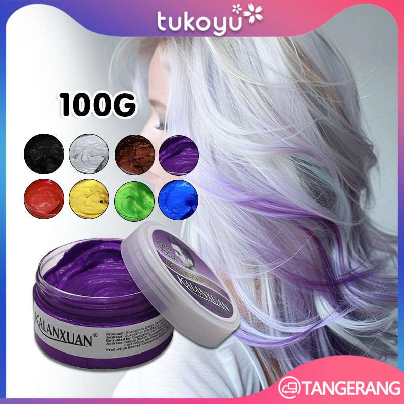 Jual 8 Warna Pilihan Hair Color Wax 100g Pewarna Rambut Sementara Mudah ...