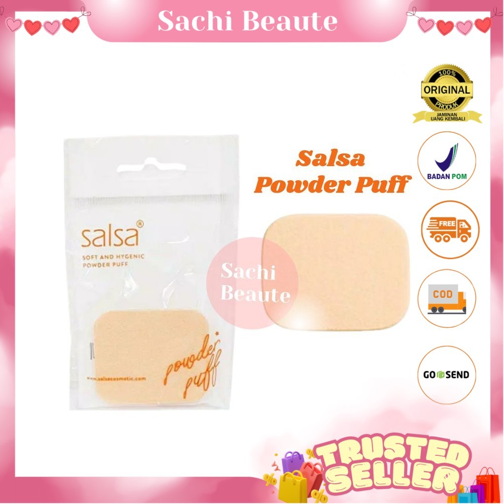 Jual SALSA Spon Basah Bedak Bulat & Persegi Puff Spons Spons Sponge ...
