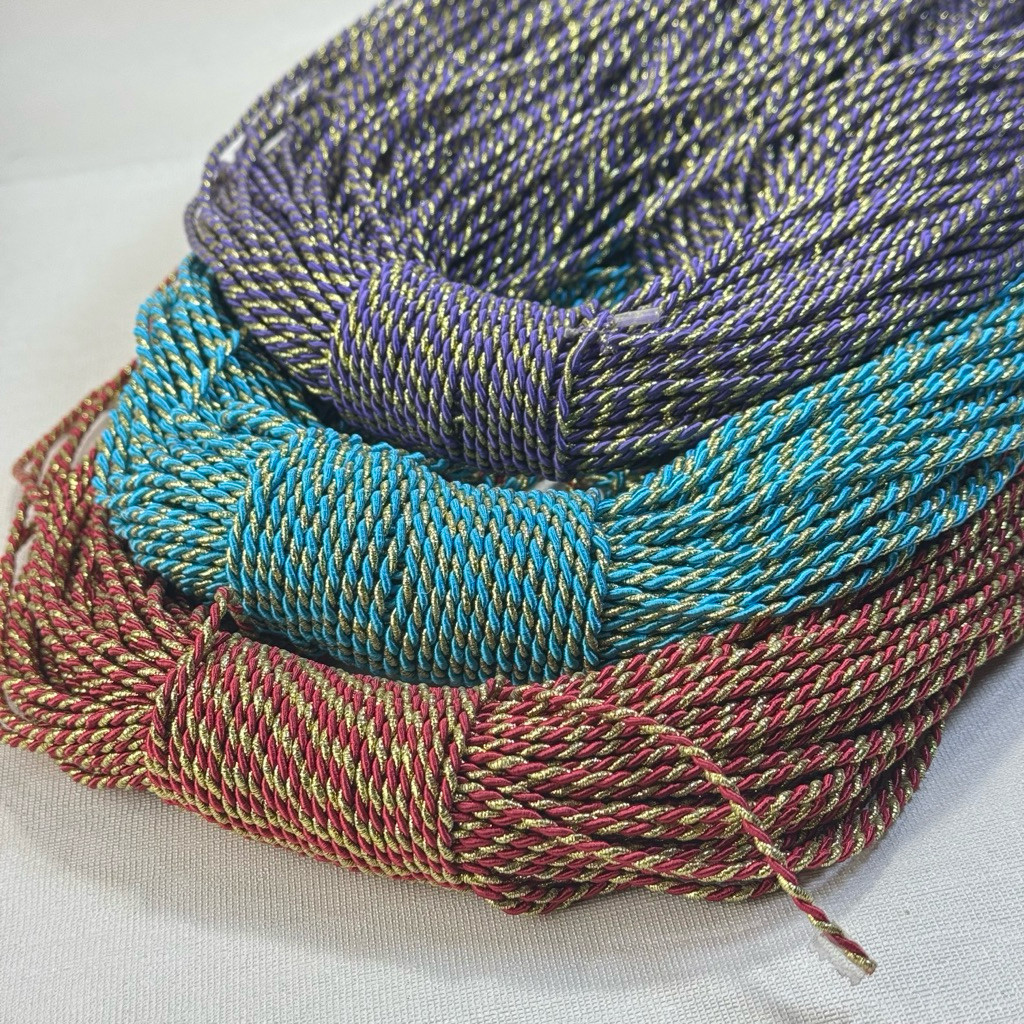 Jual 100 Yard - Tali Tambang Lilit Metalik / Tali List Emas / Tali ...