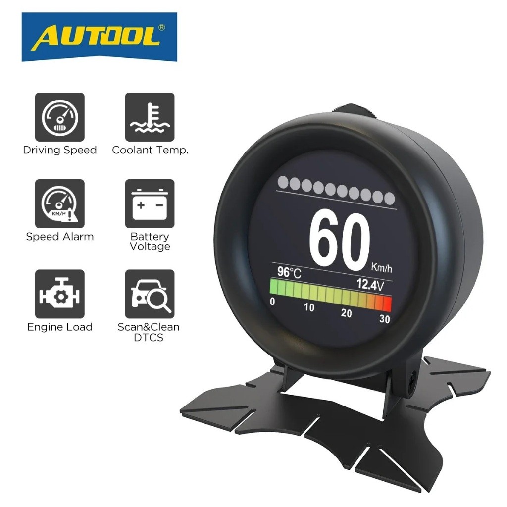 Jual AUTOOL X60 HUD Pengukur Kecepatan Jarak Suhu Mobil Digital Multifungsi | Shopee Indonesia