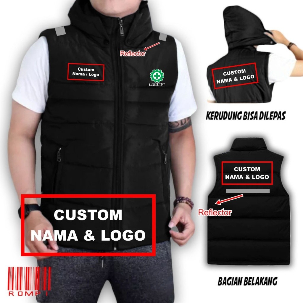 Jual ROMPI KEMBUNG CUTOM SABLON LOGO DAN NAMA / ROMPI KEMBUNG SAFETY ...