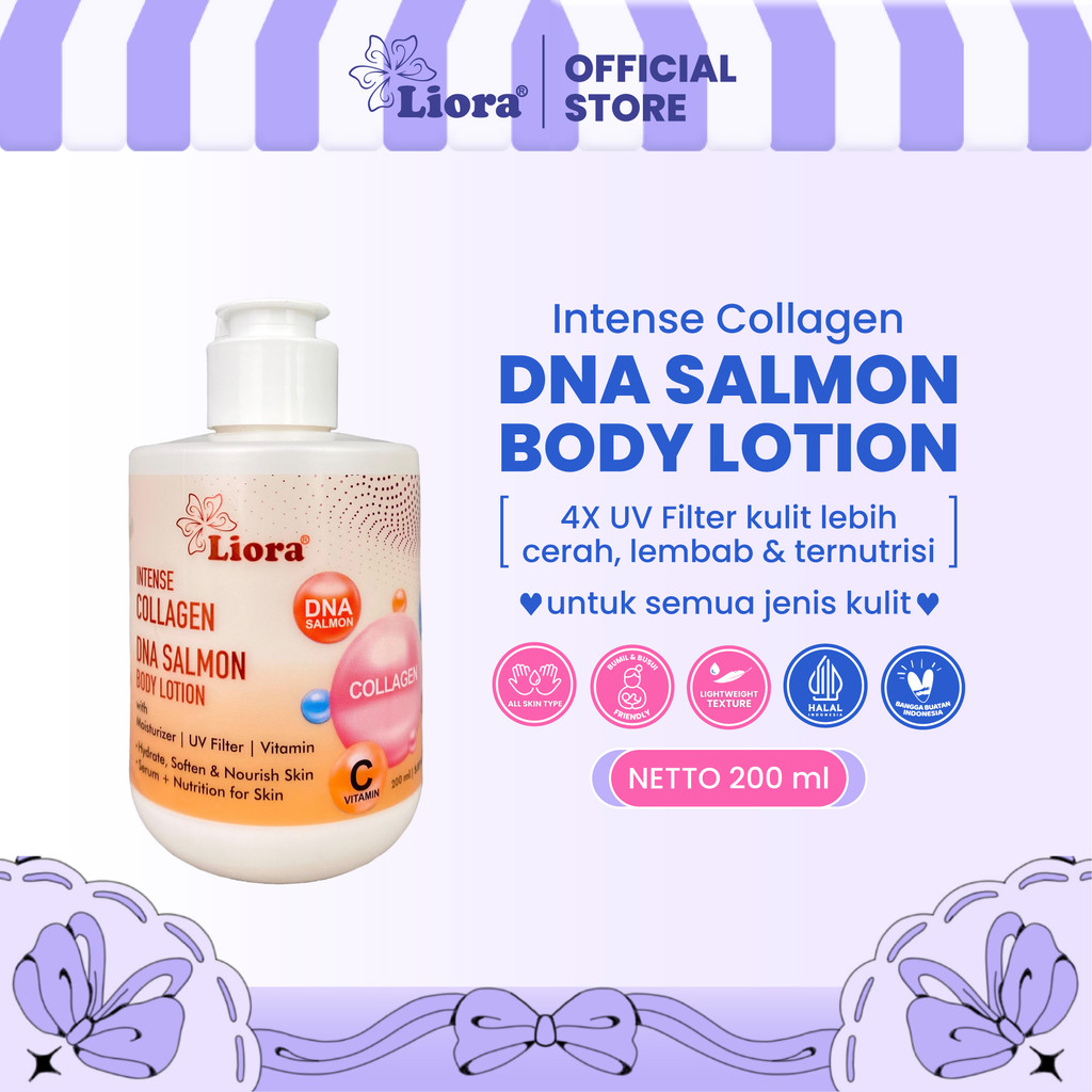 Jual LIORA Intense Collagen DNA Salmon Body Lotion 4x UV-Filter -200ML ...