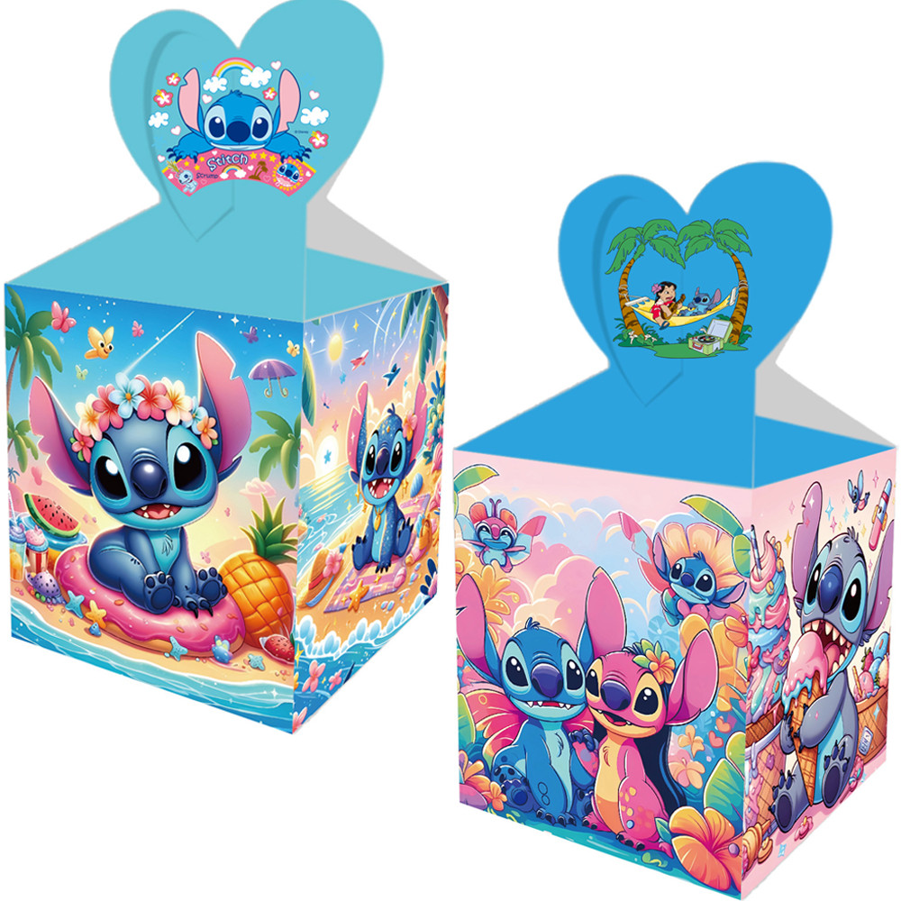 Jual Disney 12Pcs Lilo&Stitch Candy Boxes Pink Angel Popcorn Box ...
